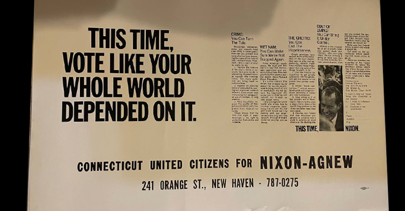 Original 1968 Nixon Campaign Poster - "This Time Vote like your whole ...