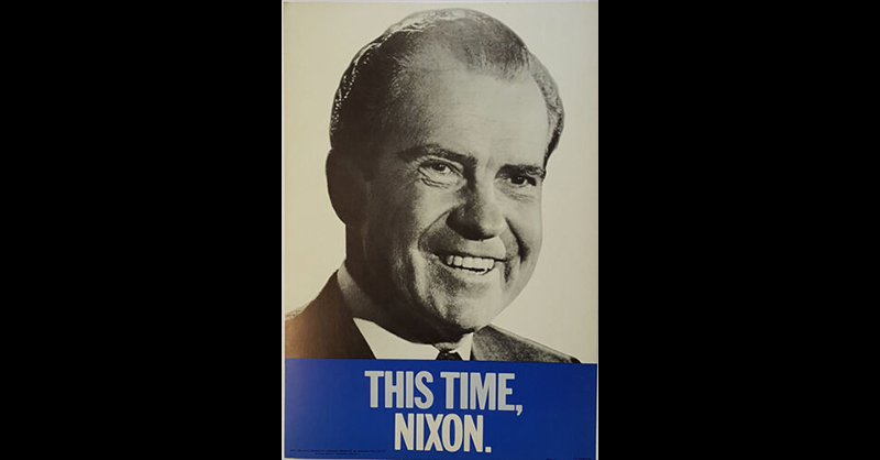 Original 1968 Nixon Election Poster – “This Time, Nixon” – Stone Zone
