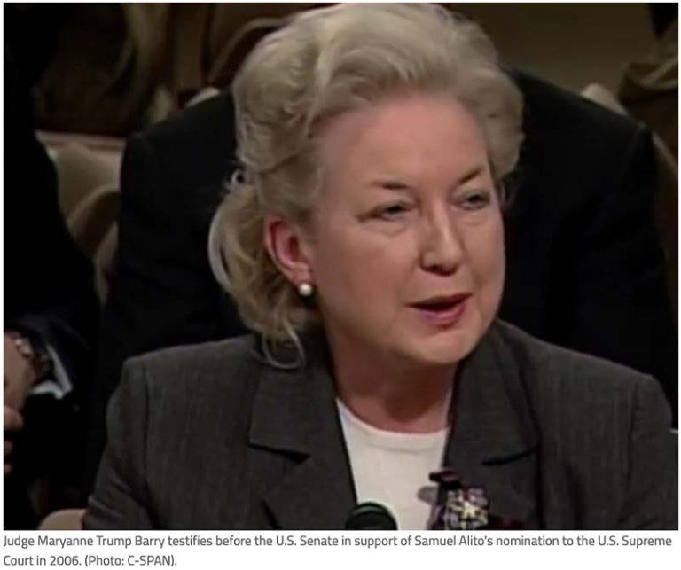 Maryanne Trump Barry, retired federal appeals court judge and sister of ...
